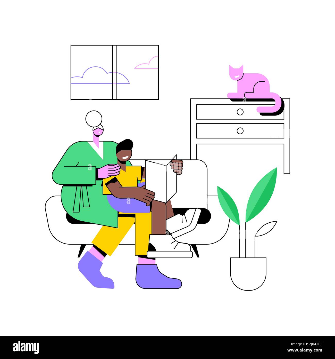 Minimalist lifestyle abstract concept vector illustration. Minimalist ...