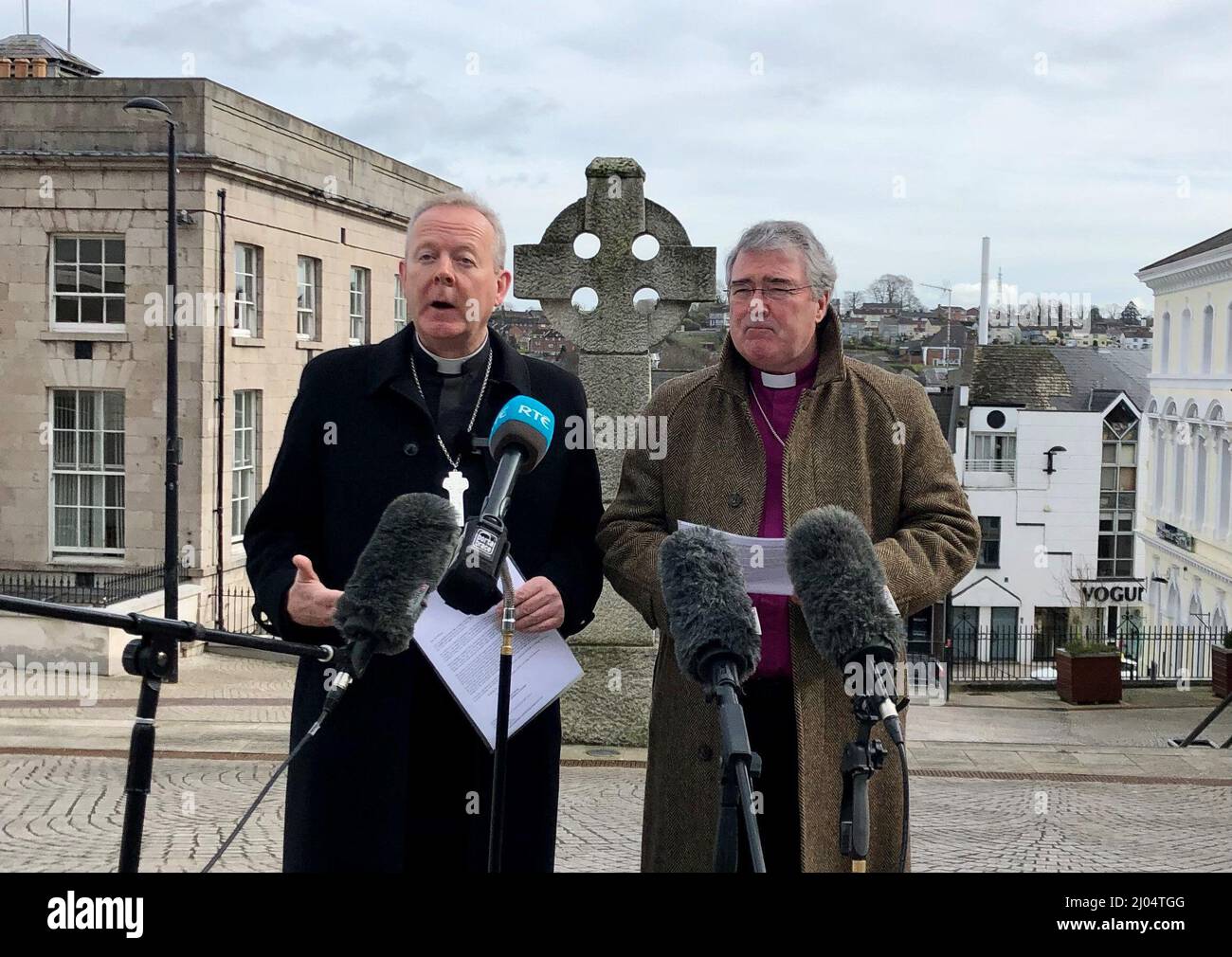 Catholic Primate of All Ireland Archbishop Eamon Martin (left) and the ...