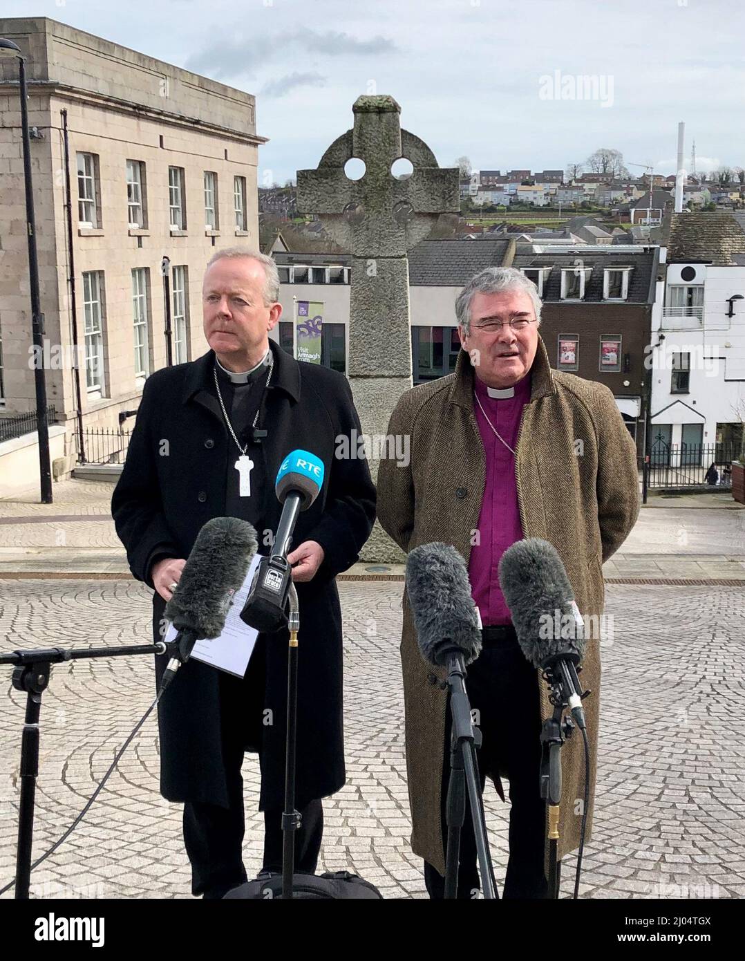 Catholic Primate of All Ireland Archbishop Eamon Martin (left) and the ...