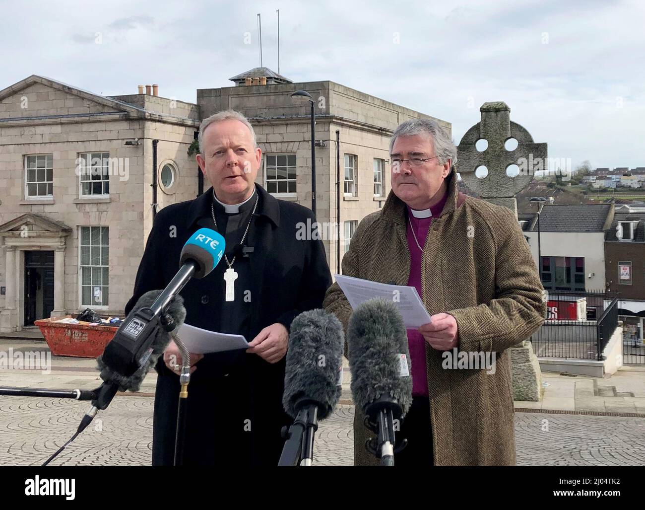 Catholic Primate of All Ireland Archbishop Eamon Martin (left) and the ...