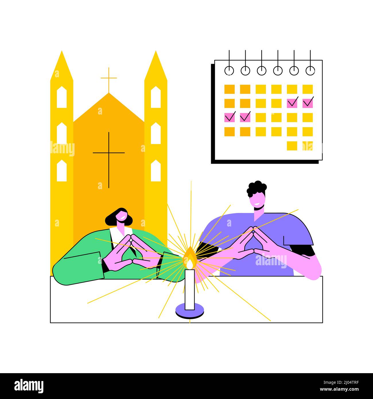 Christian event abstract concept vector illustration. Christian holy ...