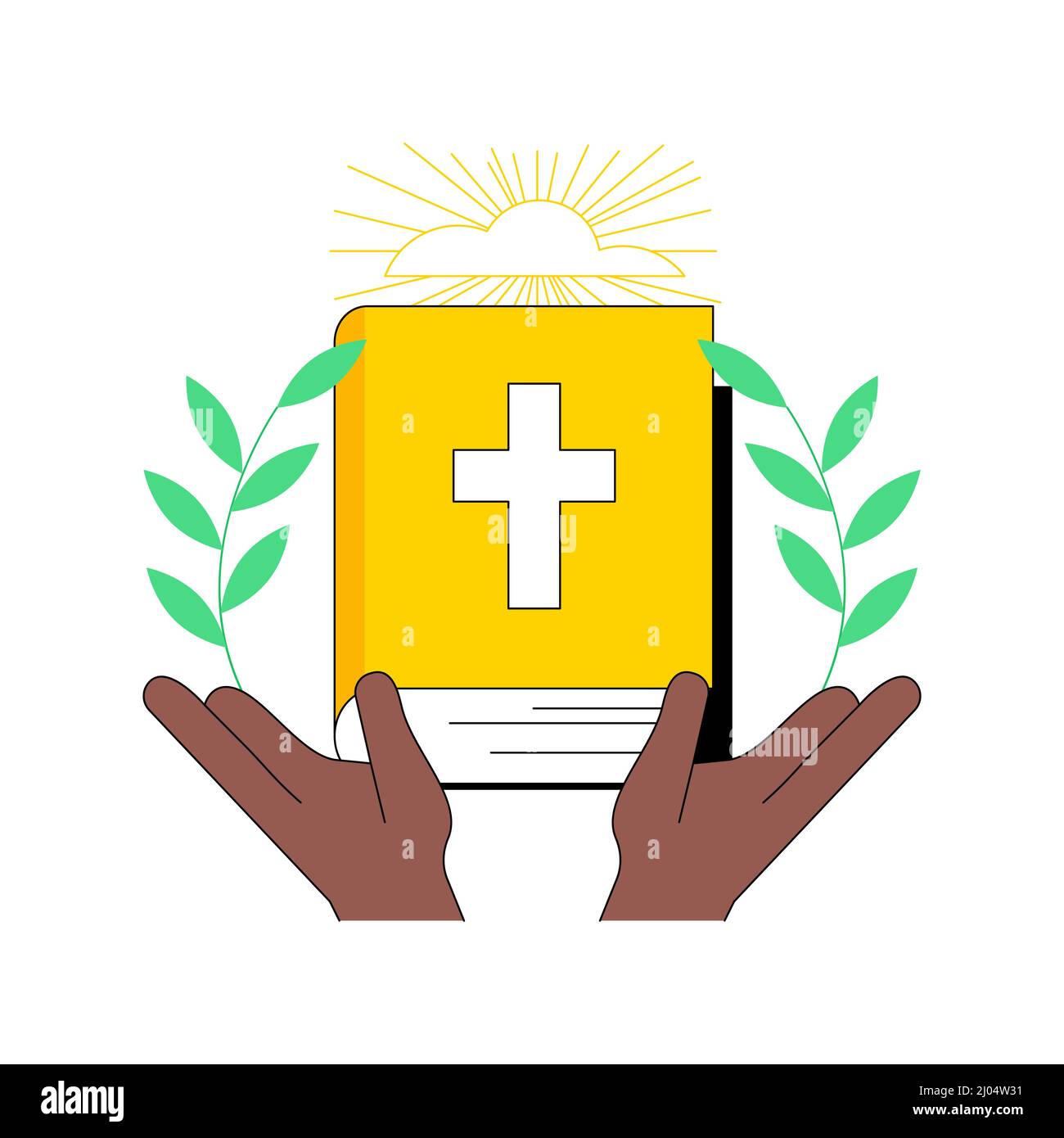 Holy bible abstract concept vector illustration. Bible translation ...