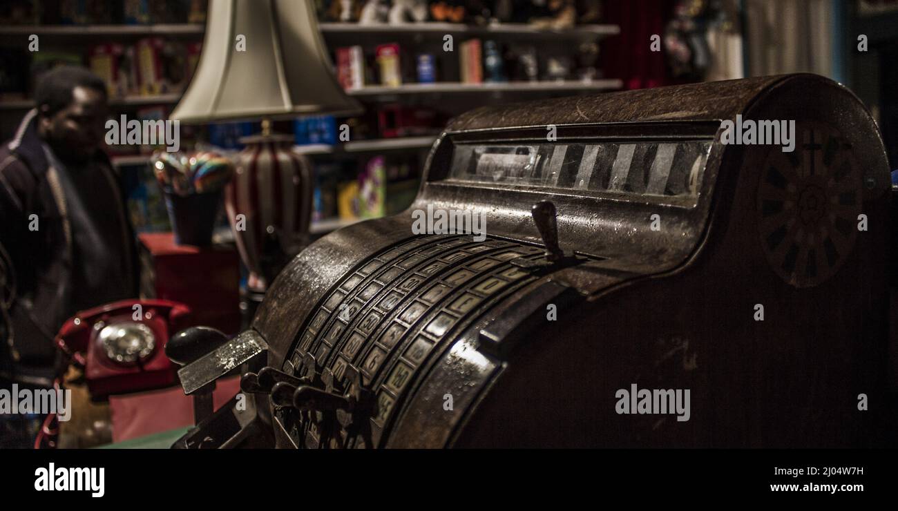 Vintage cash machine hi-res stock photography and images - Alamy