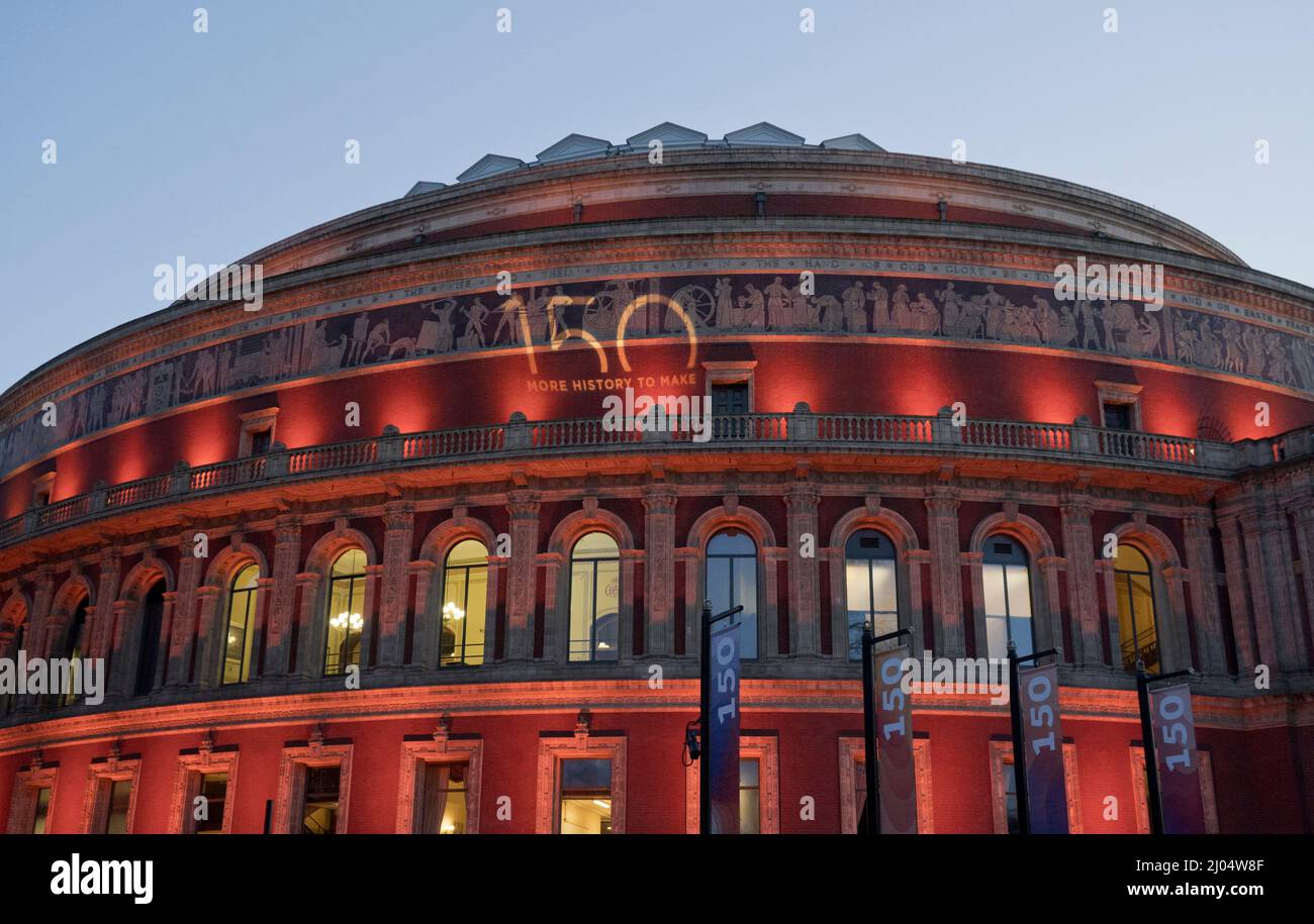 The Royal Albert Hall celebrating 150th anniversary in Kensington ...