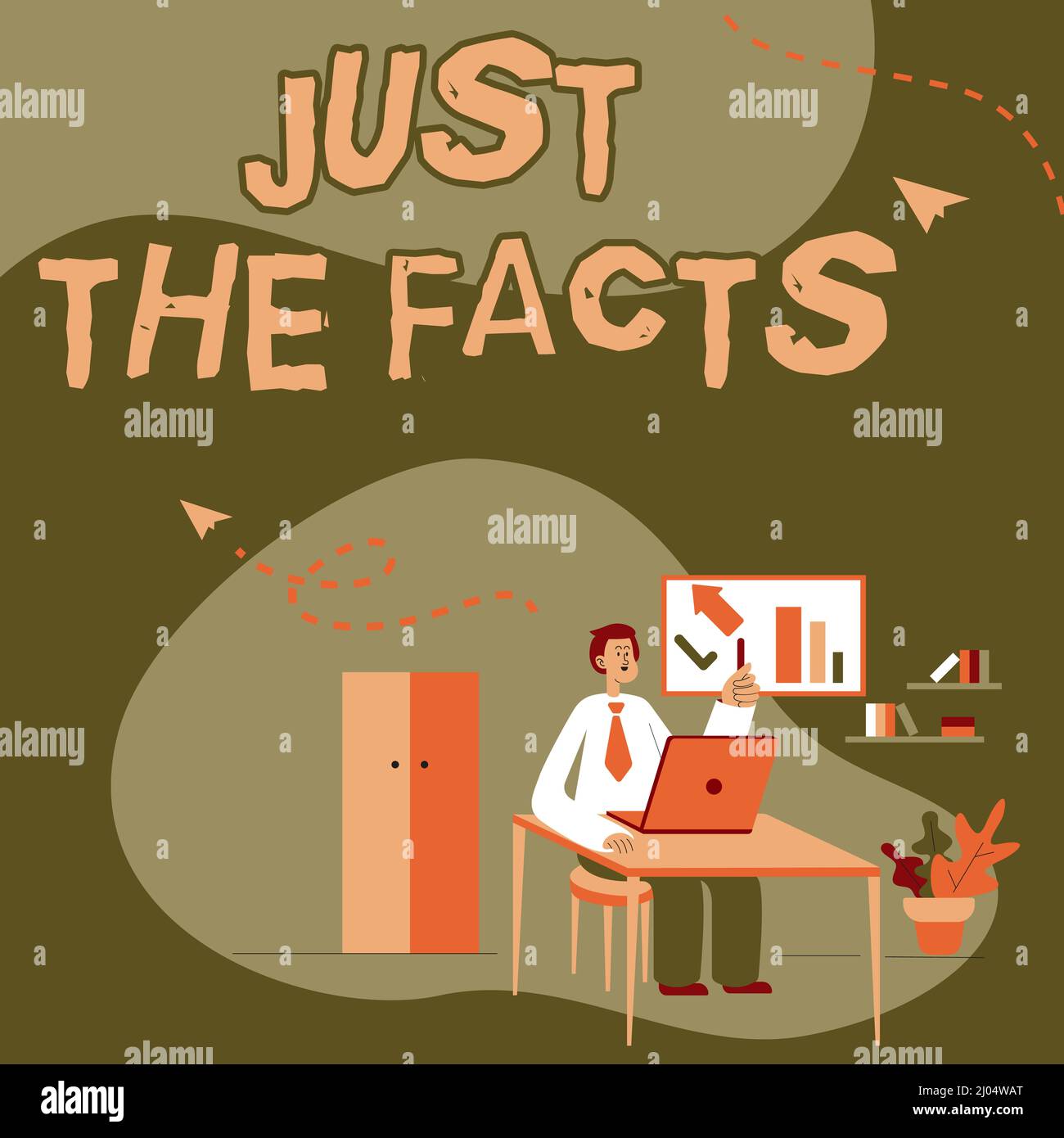 Hand writing sign Just The Facts. Concept meaning Give the evidences to ...