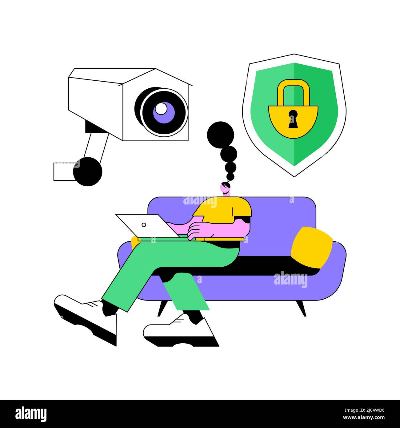 Indoor security system abstract concept vector illustration. Smart ...