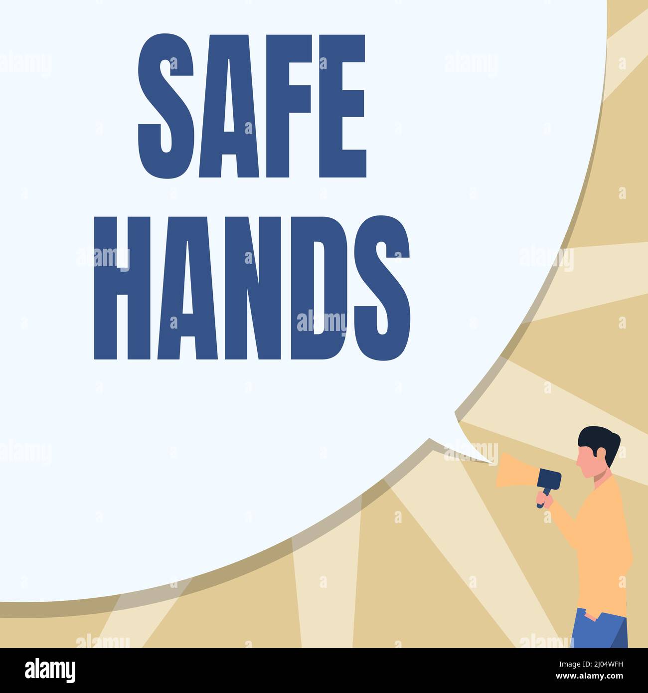 Inspiration showing sign Safe Hands. Word Written on Ensuring the ...