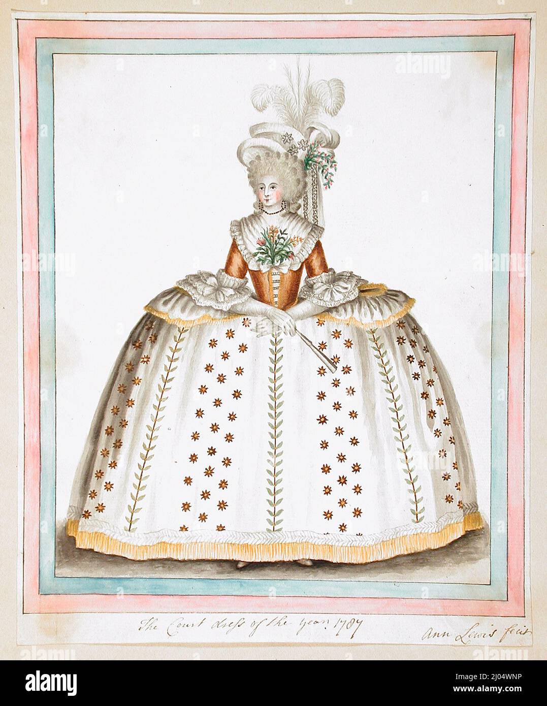 Collection of English Original Watercolour Drawings: The Court Dress of ...