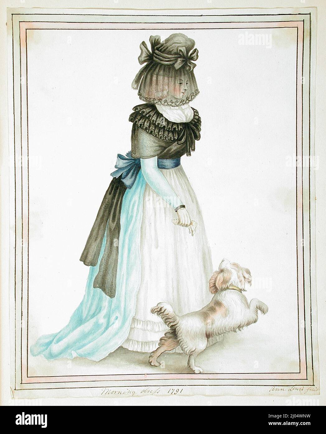 Collection of English Original Watercolour Drawings: Morning Dress 1791 ...