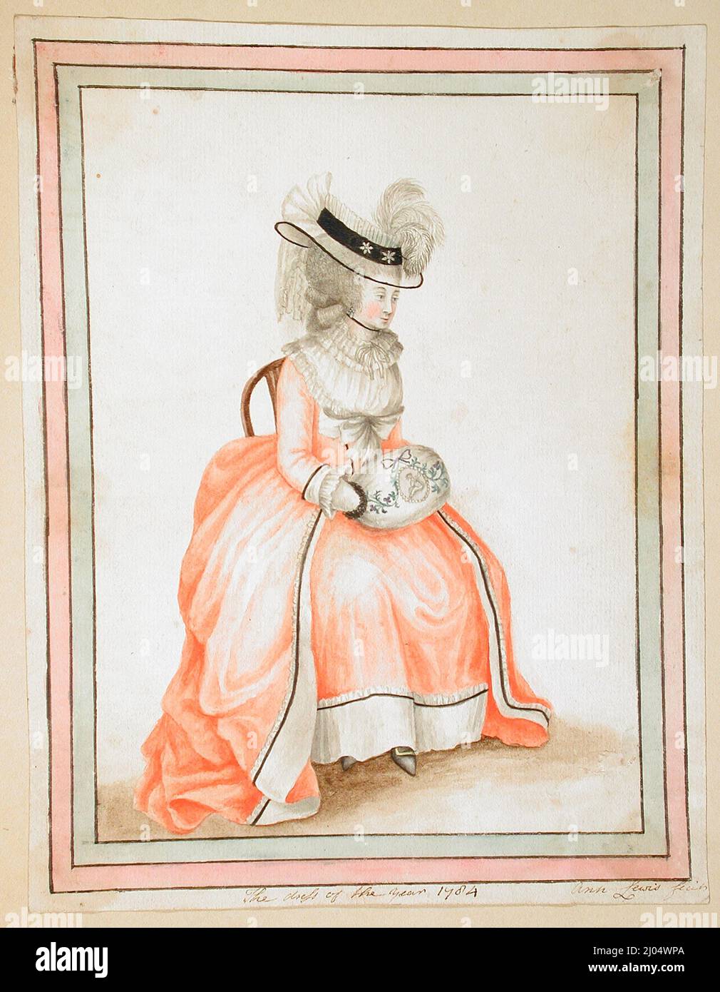 Collection of English Original Watercolour Drawings: The Dress of the ...