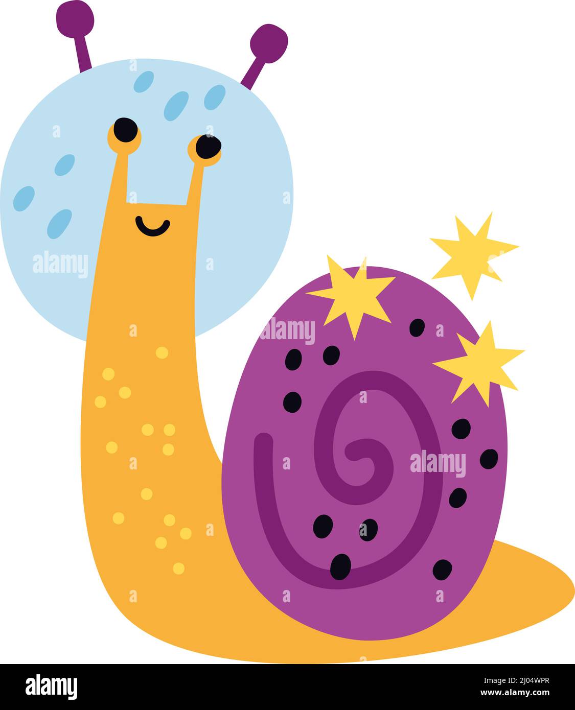 Snail in space helmet. Cute baby astronaut mascot Stock Vector Image ...