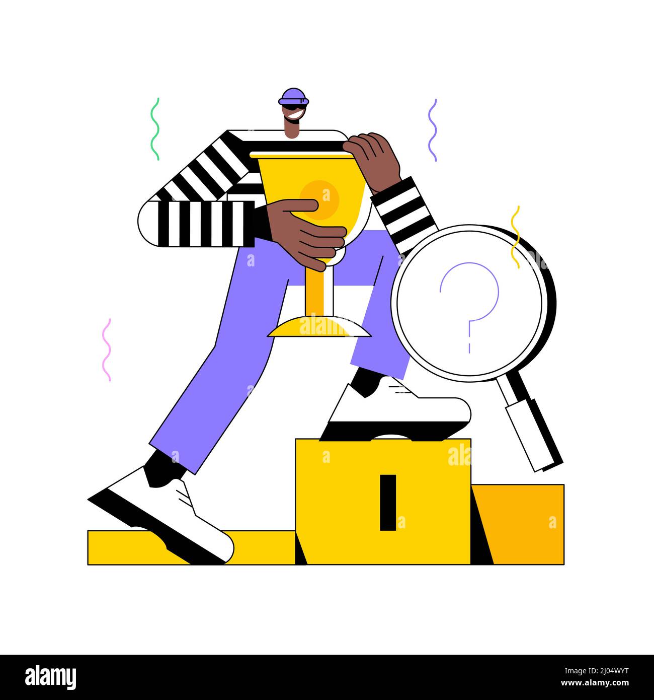 Cheating abstract concept vector illustration. Cheating in competition ...