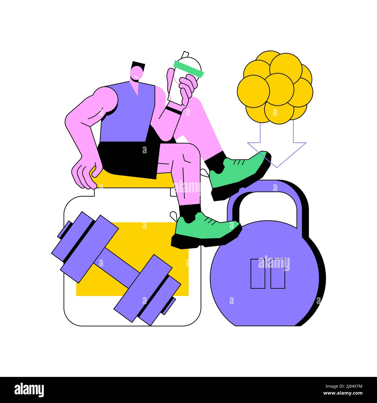 Sports nutrition abstract concept vector illustration. Sports ...