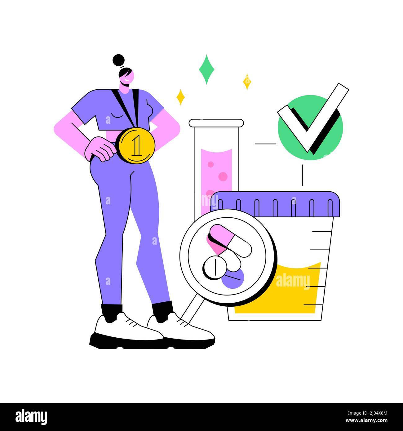 Doping Test Abstract Concept Vector Illustration Performance Enhancing