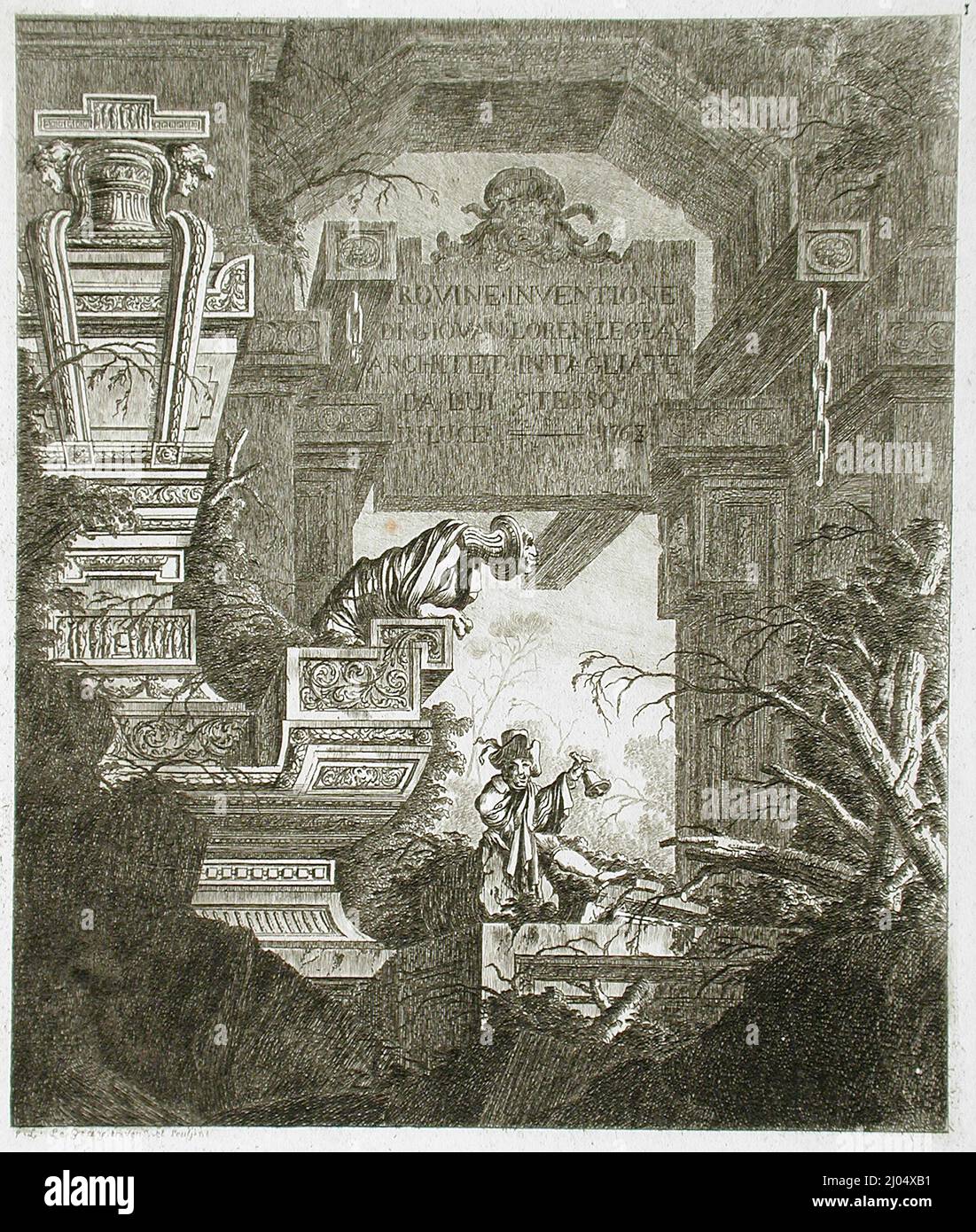 Frontispiece to 'Rovine'. Jean-Laurent Legeay (France, Paris, circa ...