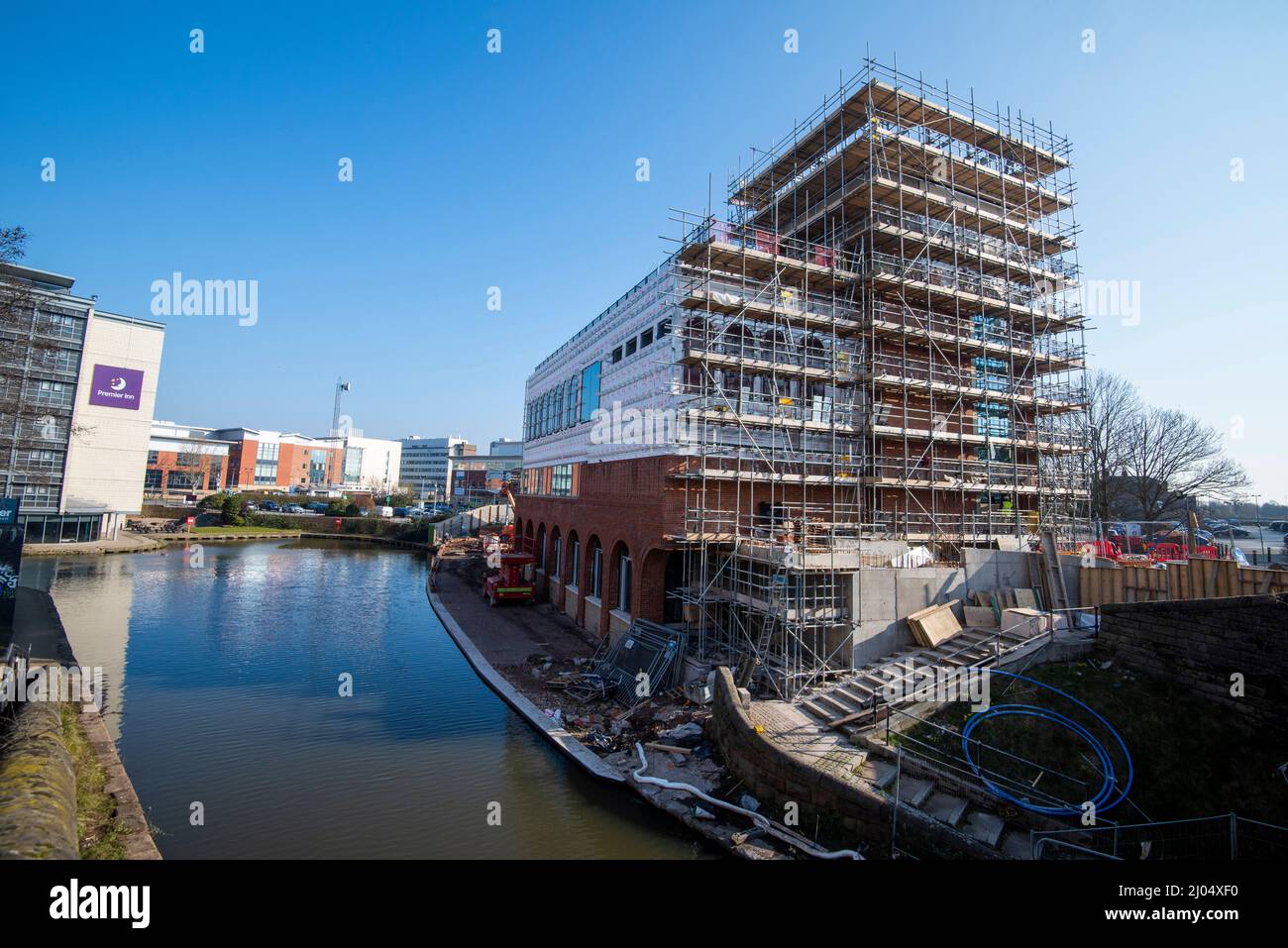 Construction of the Island Quarter by the Canal in Nottingham City ...