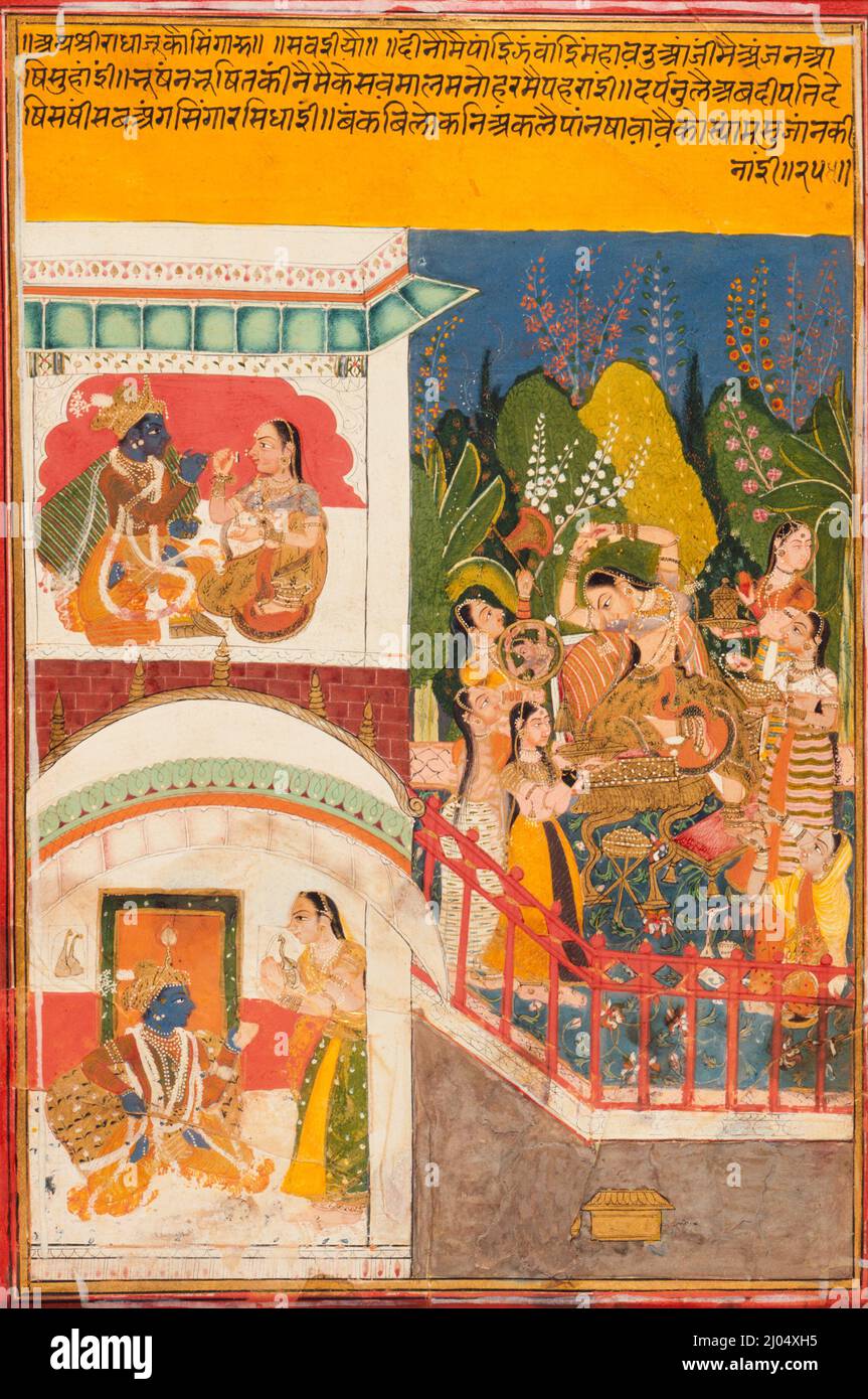 The Adornment of Radha for the Impending Union (Milebo Kari Shringara ...