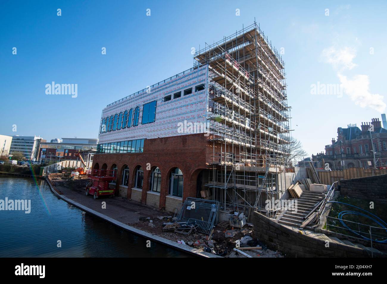 Construction of the Island Quarter by the Canal in Nottingham City ...