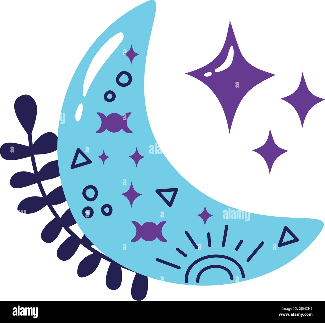 mystic moon and stars icons Stock Vector Image & Art - Alamy
