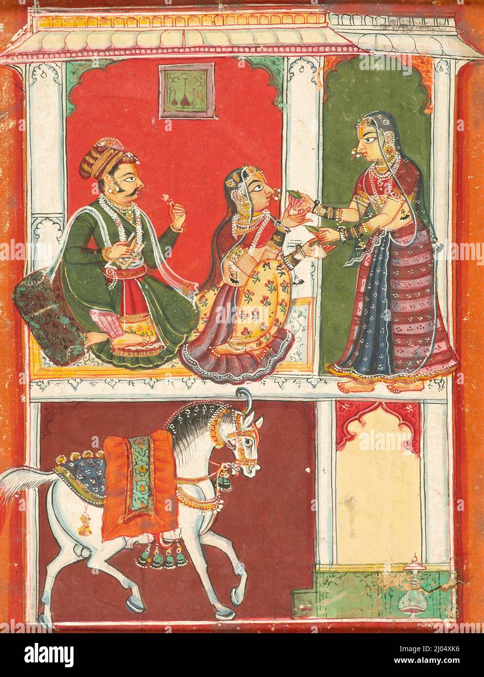 Desavarati Ragini, Fifth Wife of Dipak Raga, Folio from a Ragamala ...