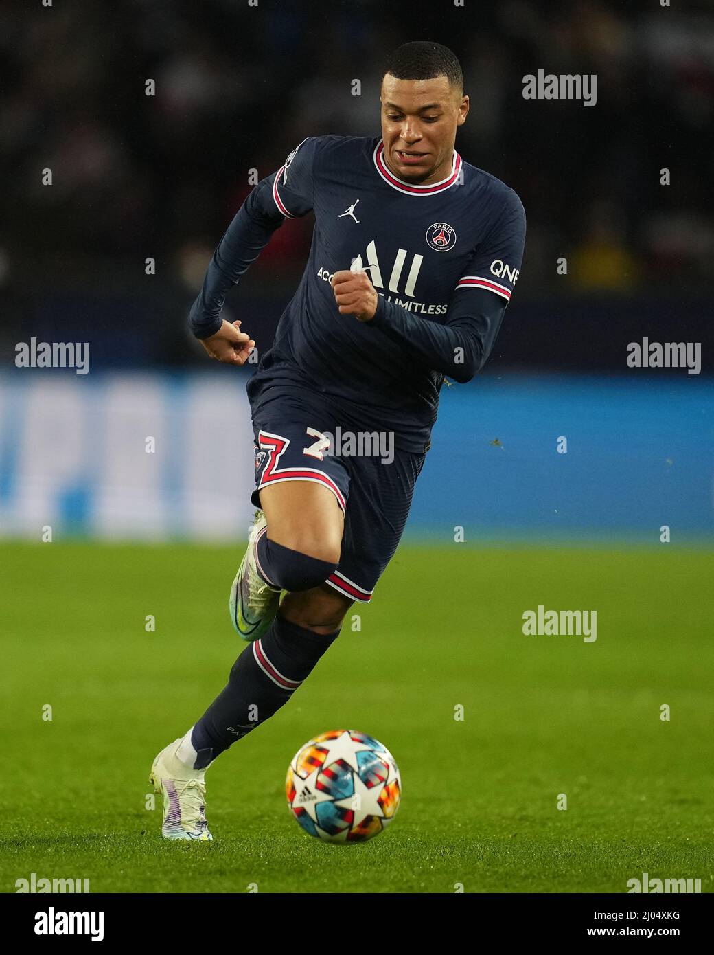 Kylian Mpappe of PSG during the UEFA Champions League match between ...