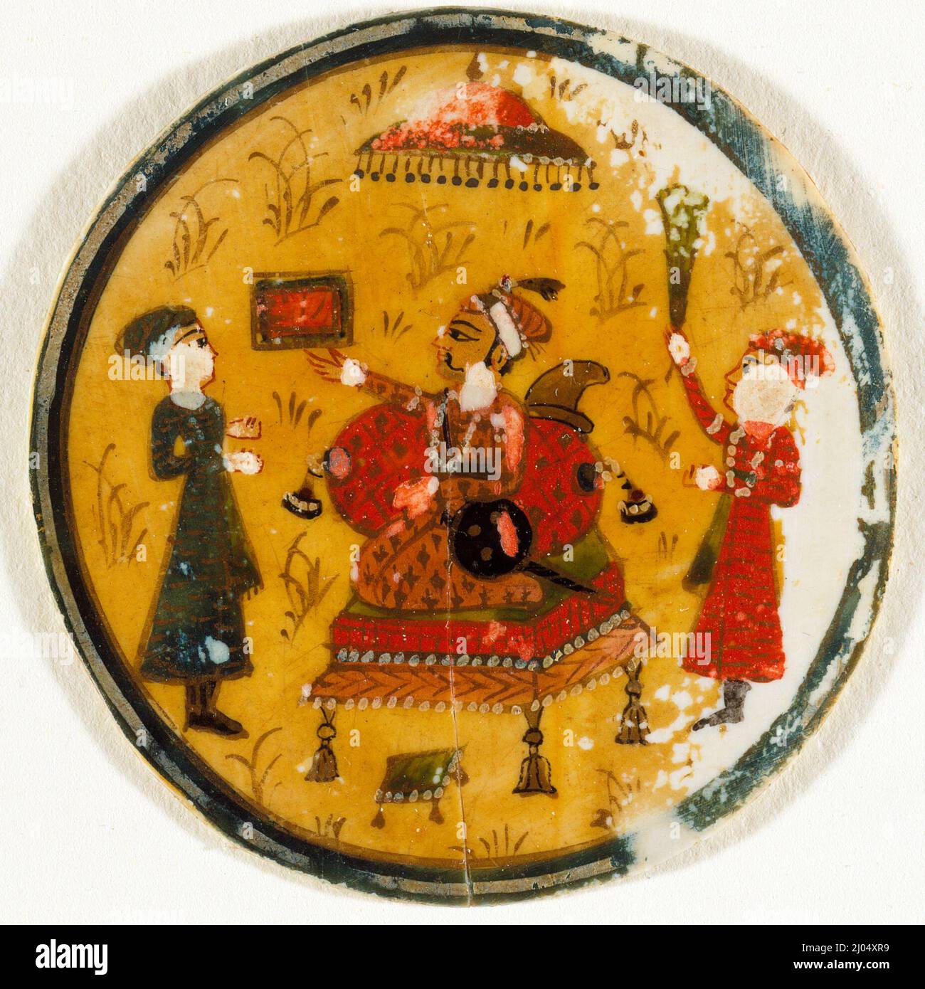 A King Handing a Royal Document to His Minister, King of the Barat ...