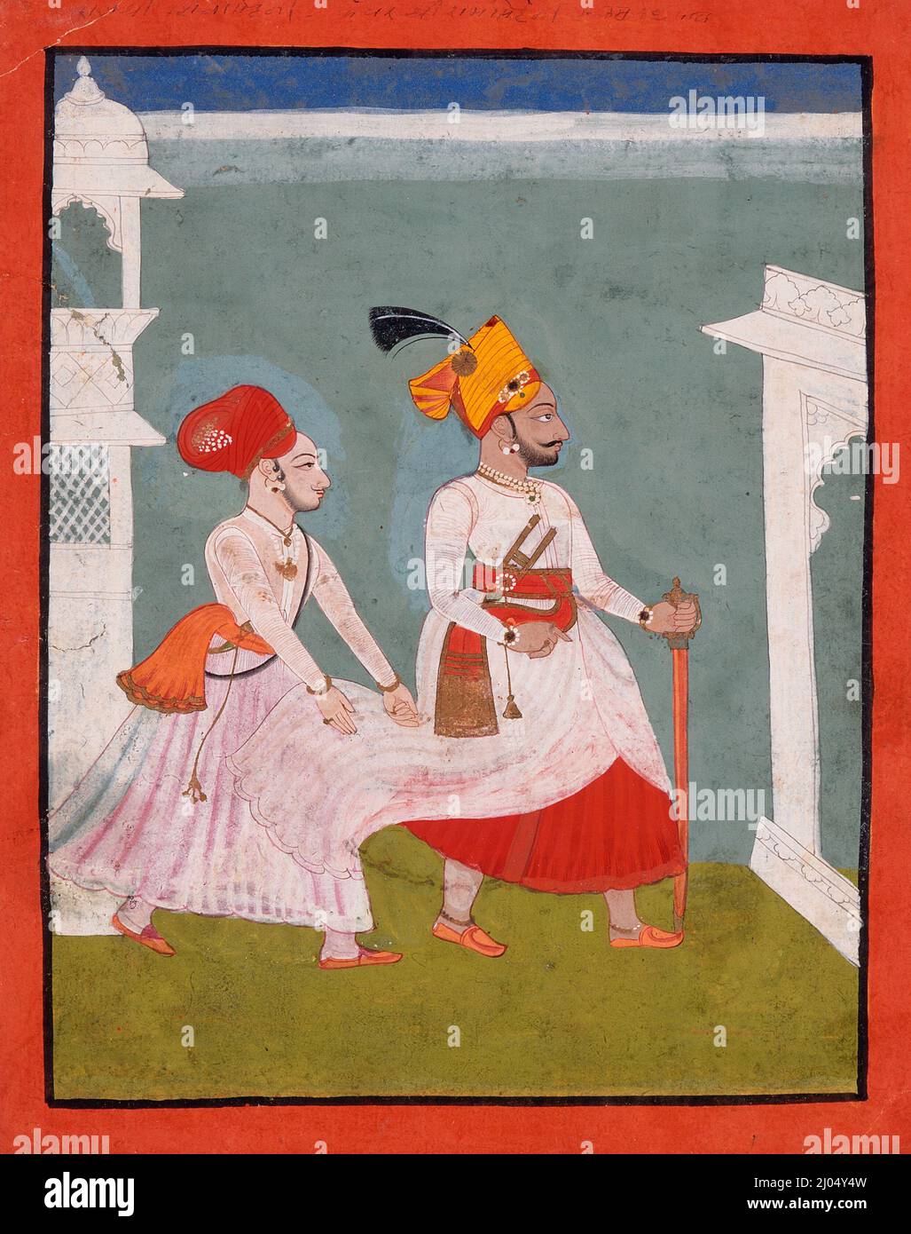 Raja Shiv Singh and Prince Ram Singh. India, Rajasthan, Mewar, 1775 ...