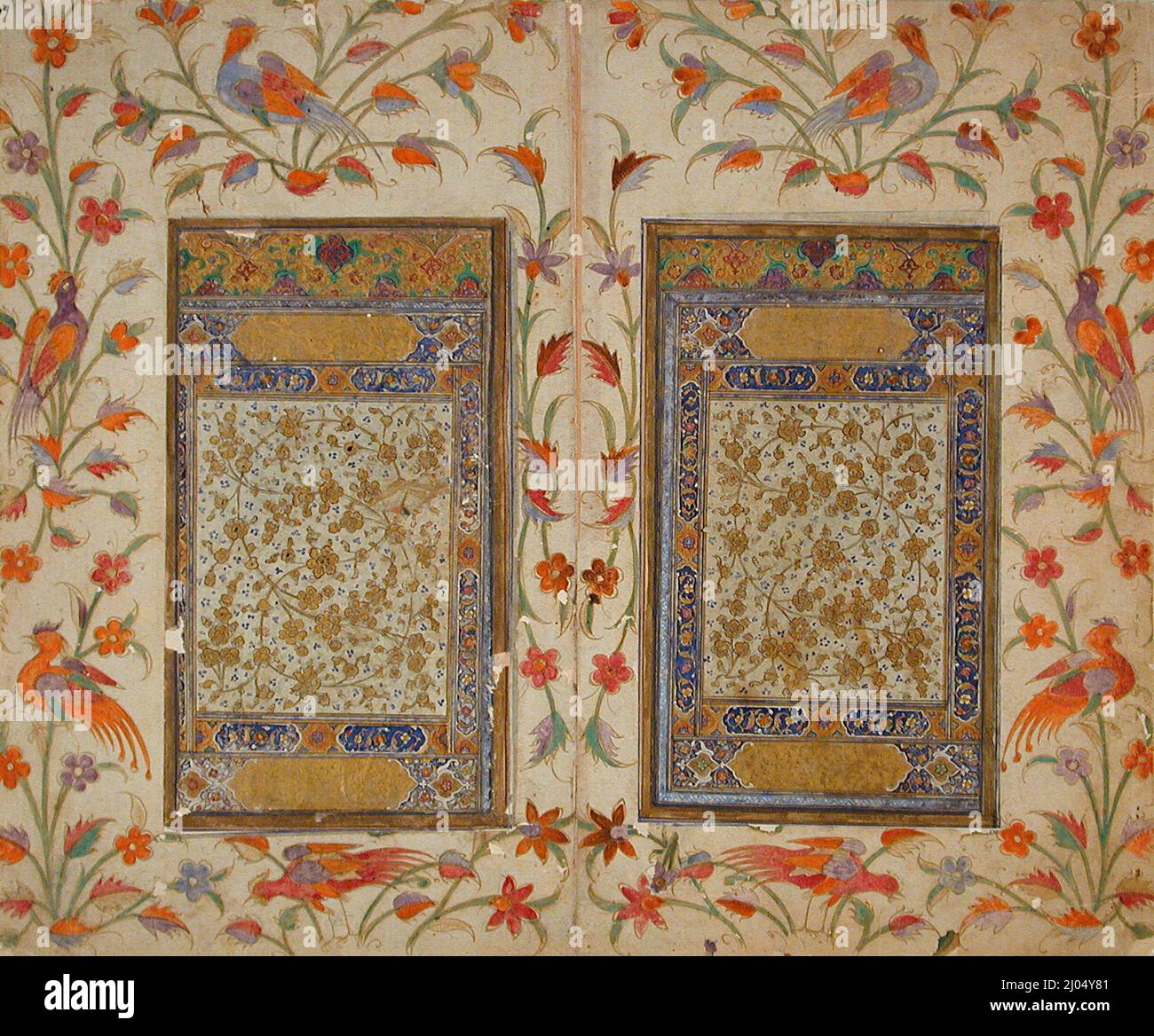 Double-Page Illuminated Frontispiece of a Manuscript. India, Andhra ...