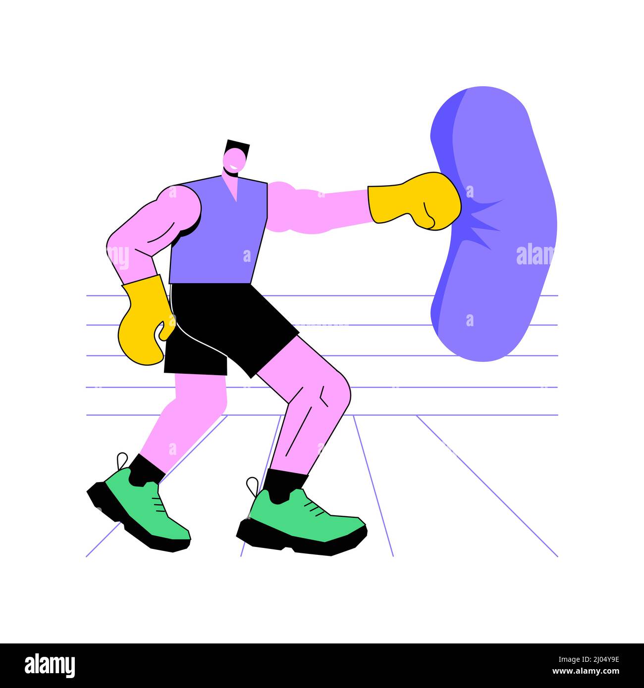 Boxing abstract concept vector illustration. Martial arts, combat sport ...