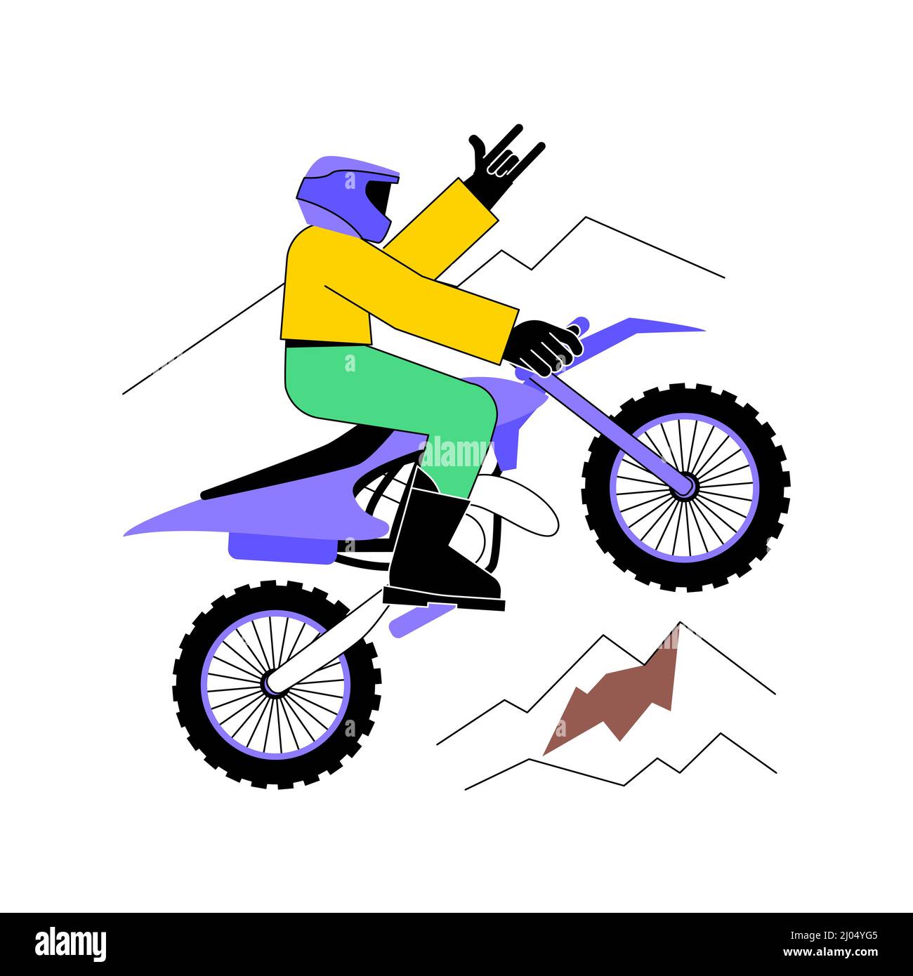 Modern cartoon dirt bike hi-res stock photography and images - Alamy