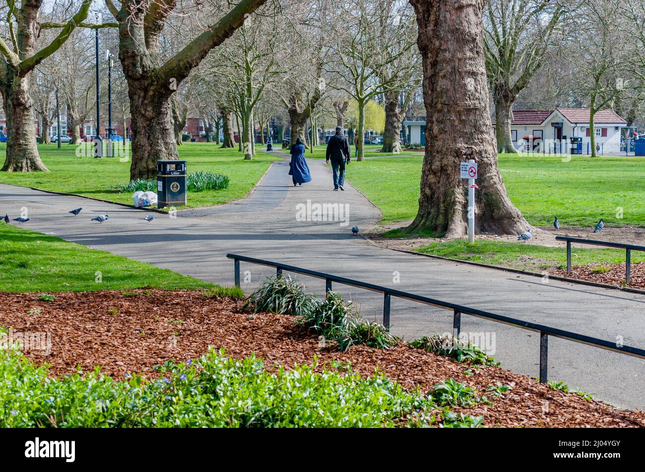 People exercising in Plashet park as the temperature rose over the ...