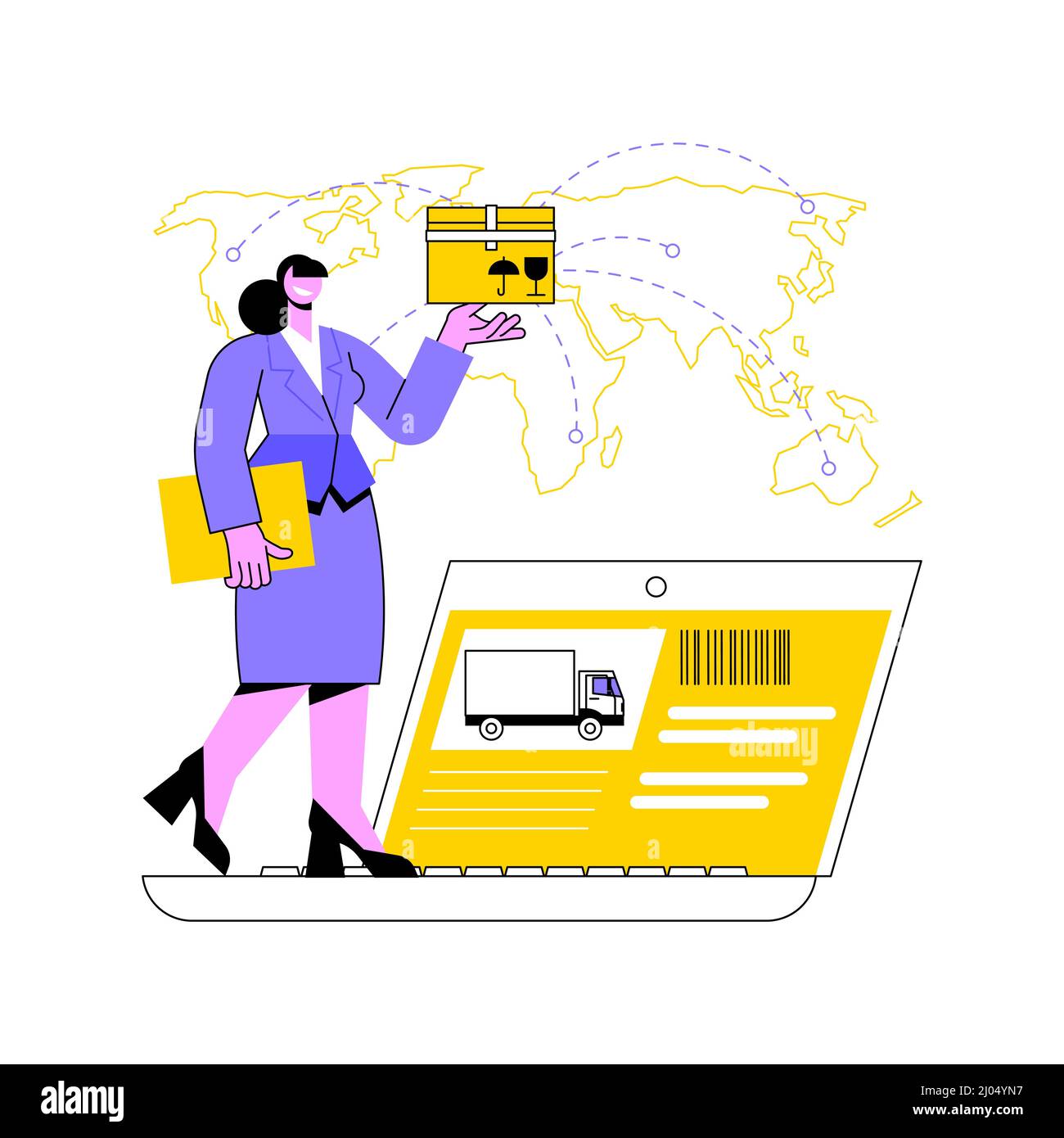 Business logistics abstract concept vector illustration. Smart ...