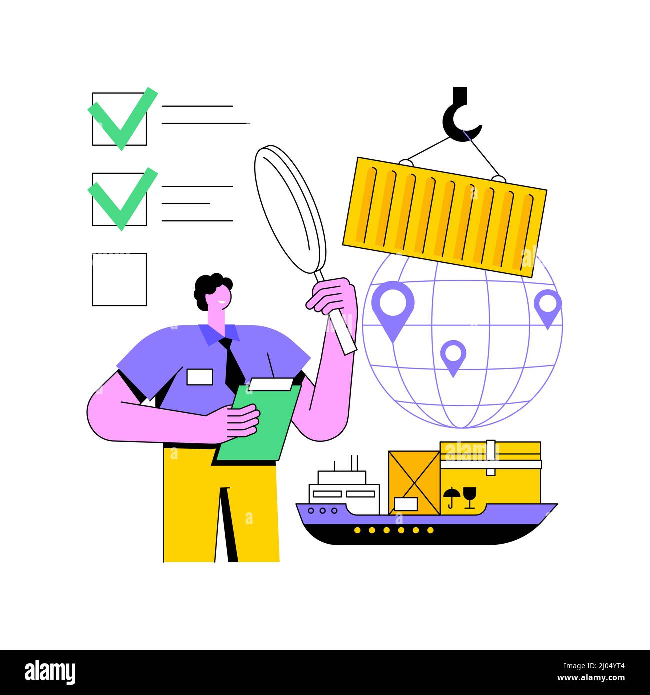 Export control abstract concept vector illustration. Licensing services ...