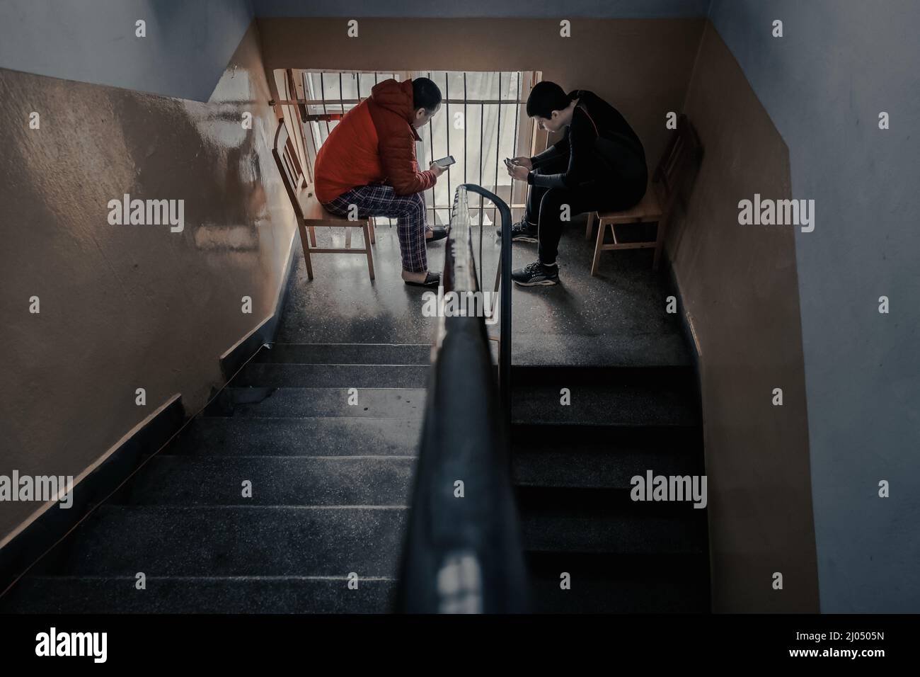 Refugees contact family members with smartphones - NOWA GROBLA, POLAND ...