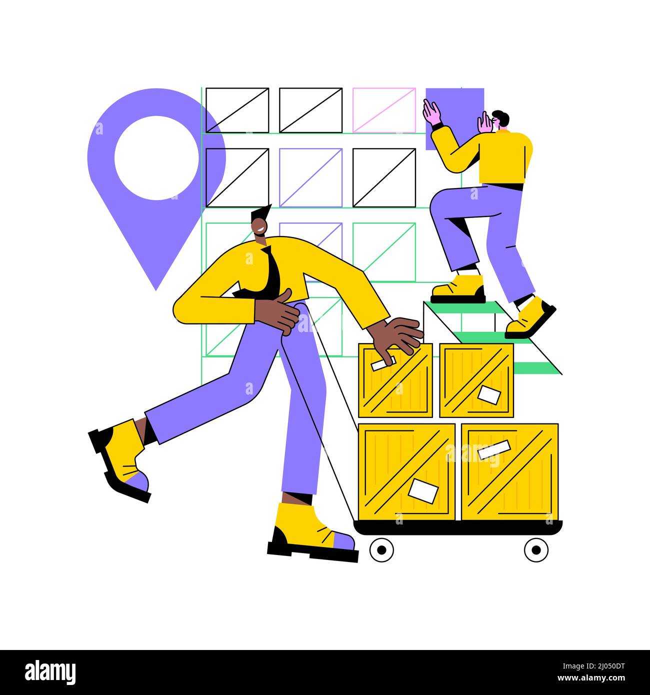 Transit warehouse abstract concept vector illustration. Bonded ...
