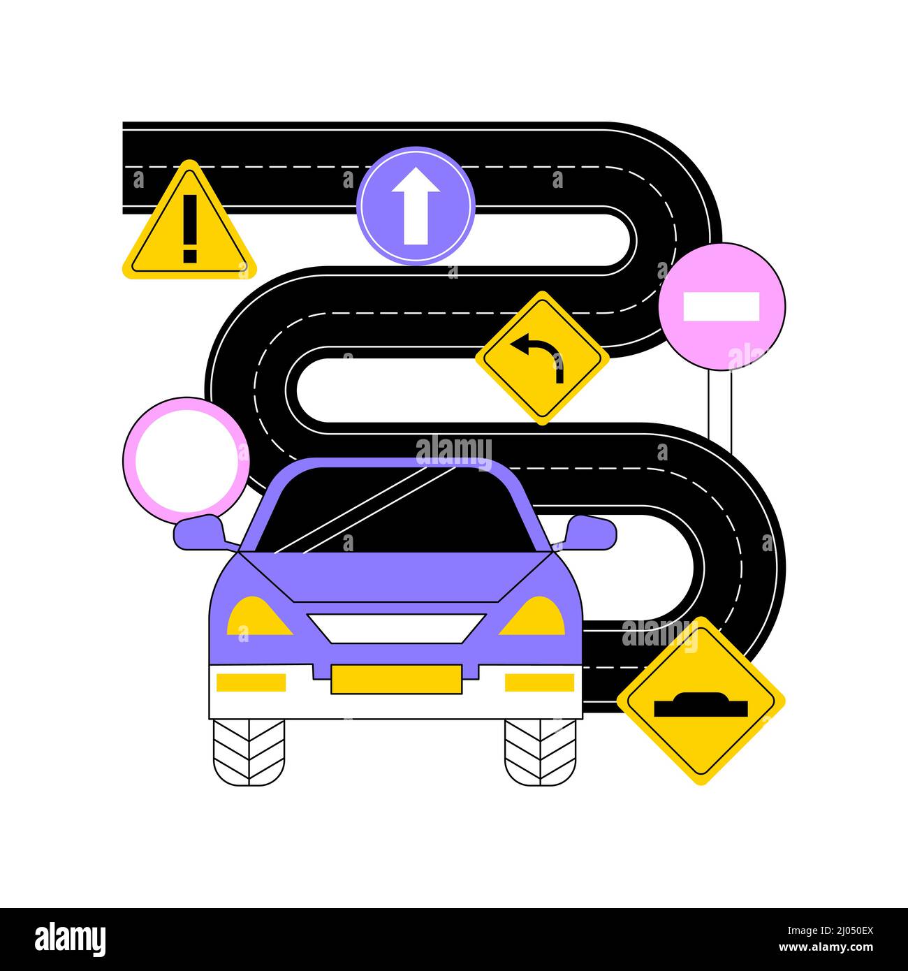 Traffic signs abstract concept vector illustration. Traffic management ...