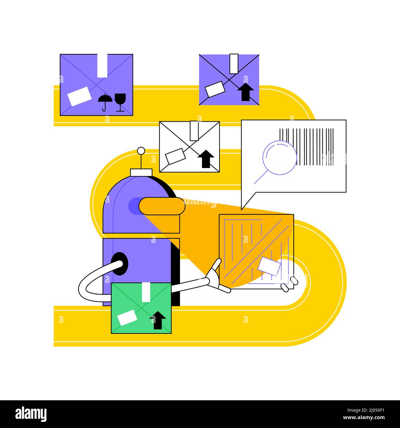 Barcode scanning abstract concept vector illustration. Barcode ...