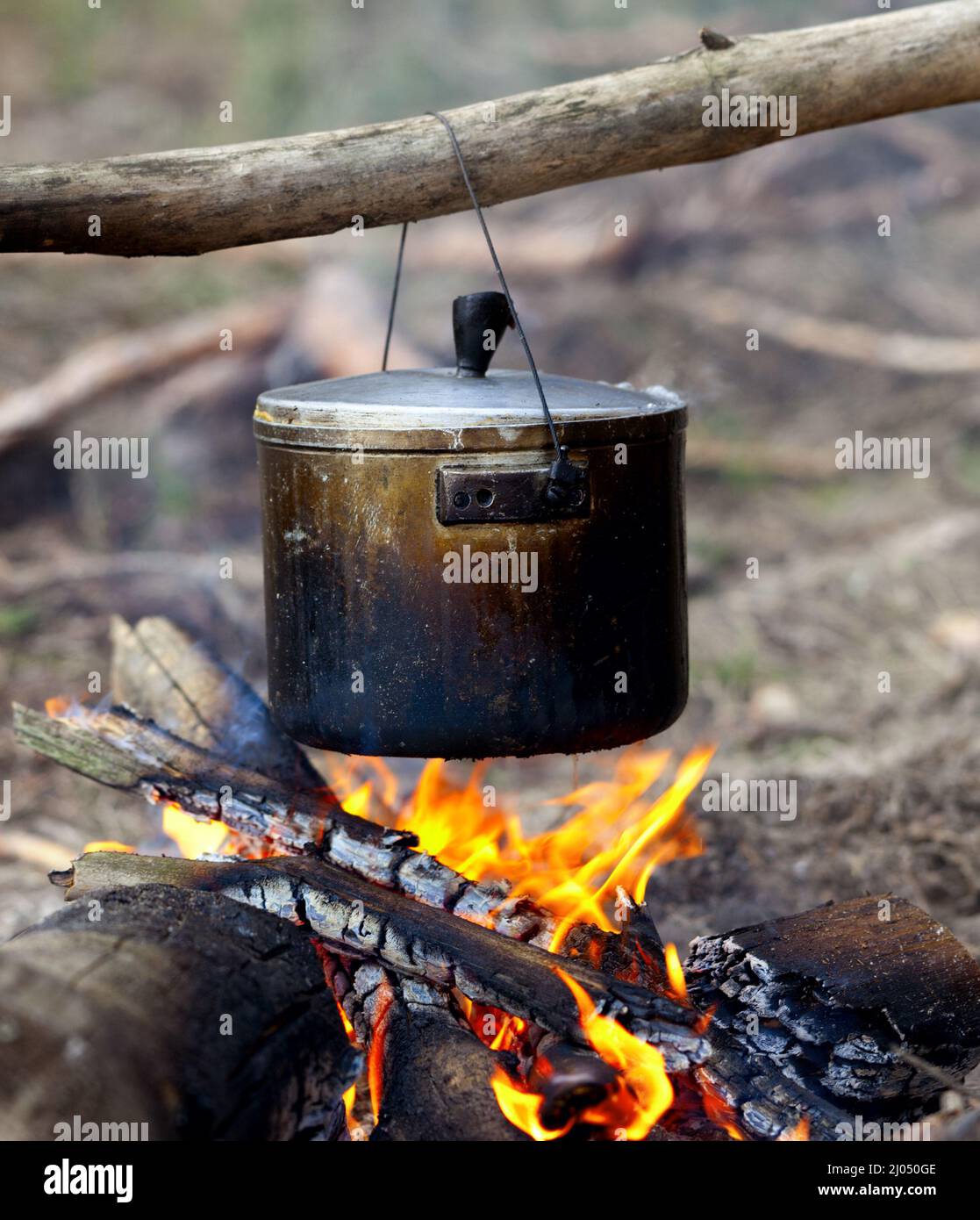 Cooking in sooty cauldron hi-res stock photography and images - Alamy