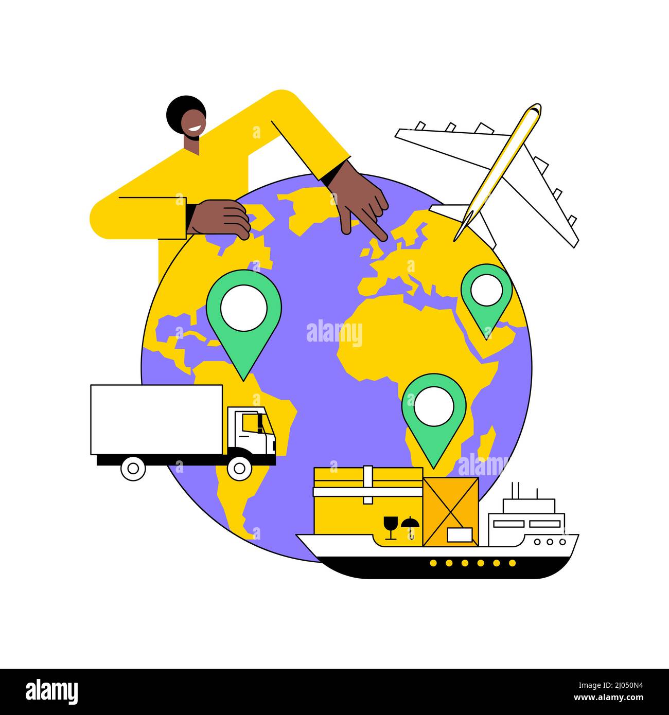 International transport abstract concept vector illustration ...