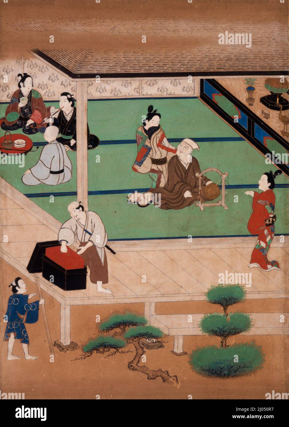 Entertainment Quarter Scenes. Japan, mid-17th century. Books; albums ...