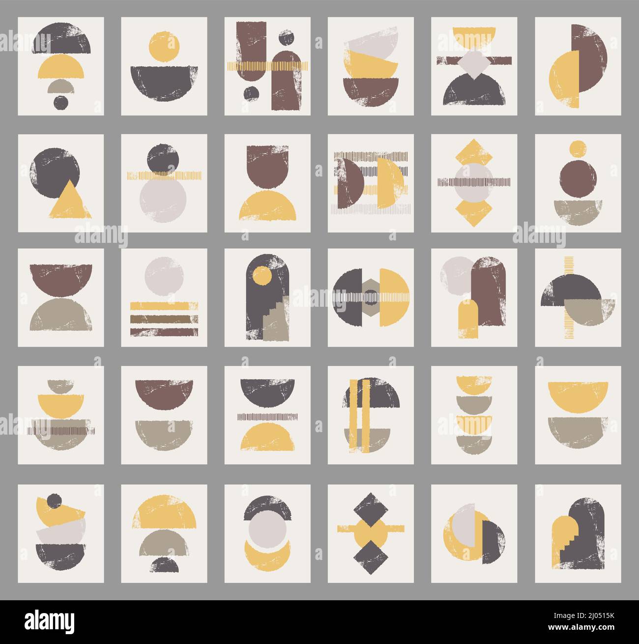 Set with abstract shapes. Abstract modern background Stock Vector Image ...