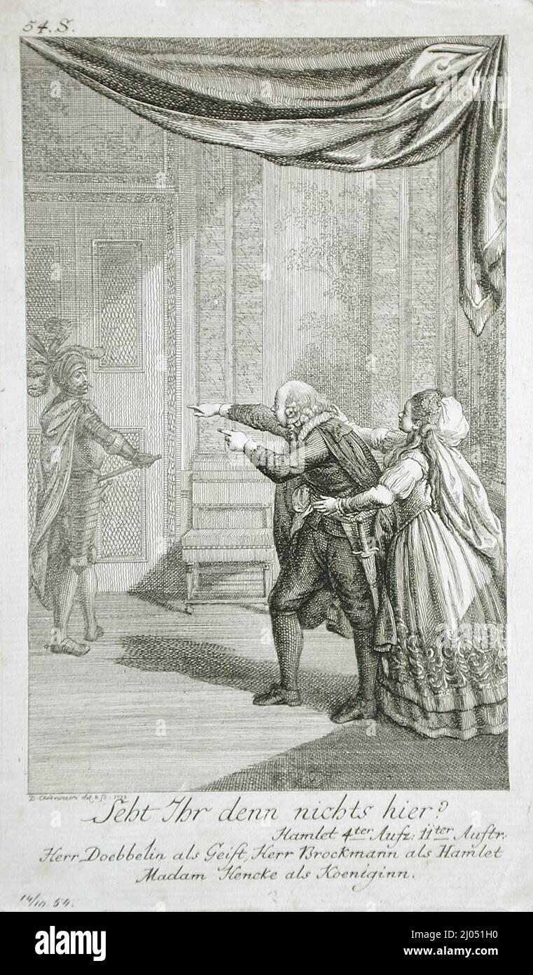 Illustration for Shakespeare's 'Hamlet'. Daniel Nikolaus Chodowiecki ...