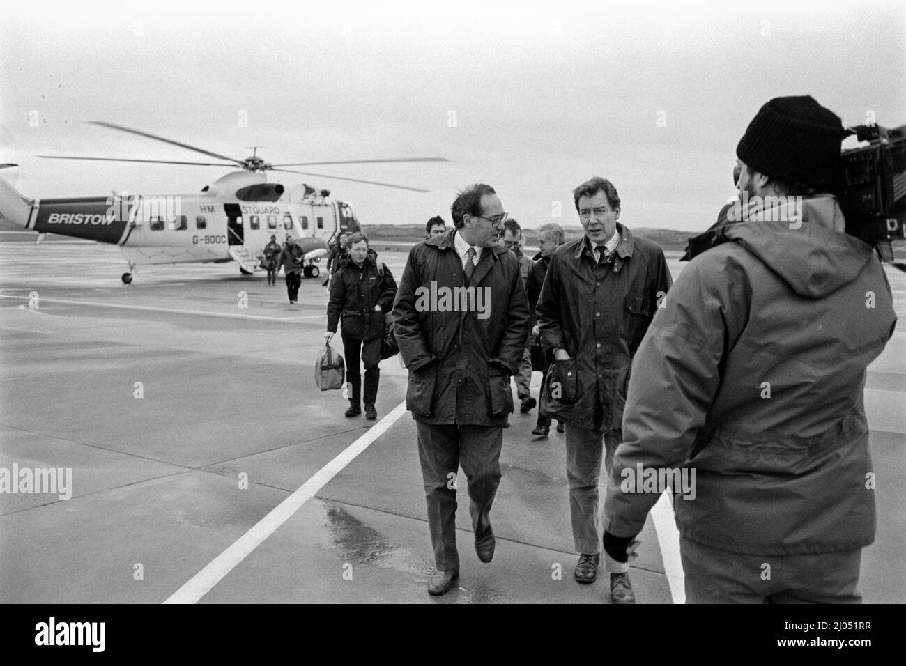 Ian Lang, politician (right) - The time of the Braer oil disaster, in ...
