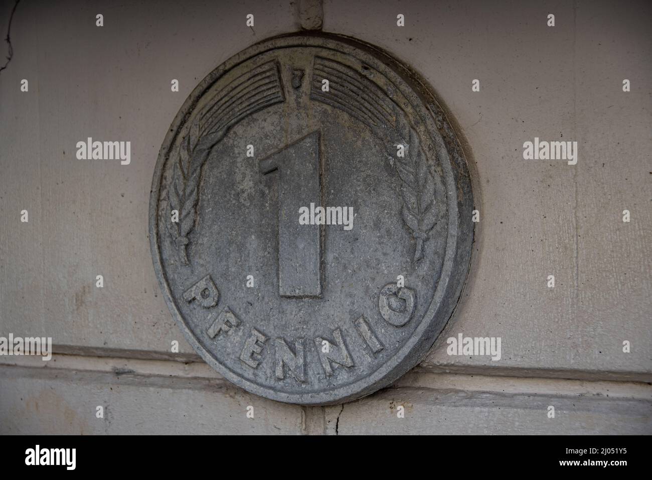 A 1 Pfennig coin of the old German currency Stock Photo - Alamy
