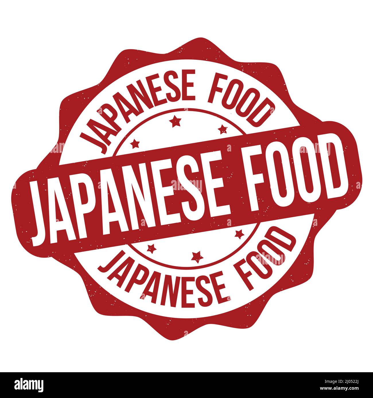 Japanese food label or stamp on white background, vector illustration ...