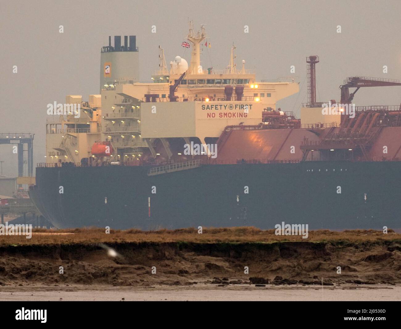 Queenborough, Kent, UK. 16th Mar, 2022. The first non-Russian gas ship ...