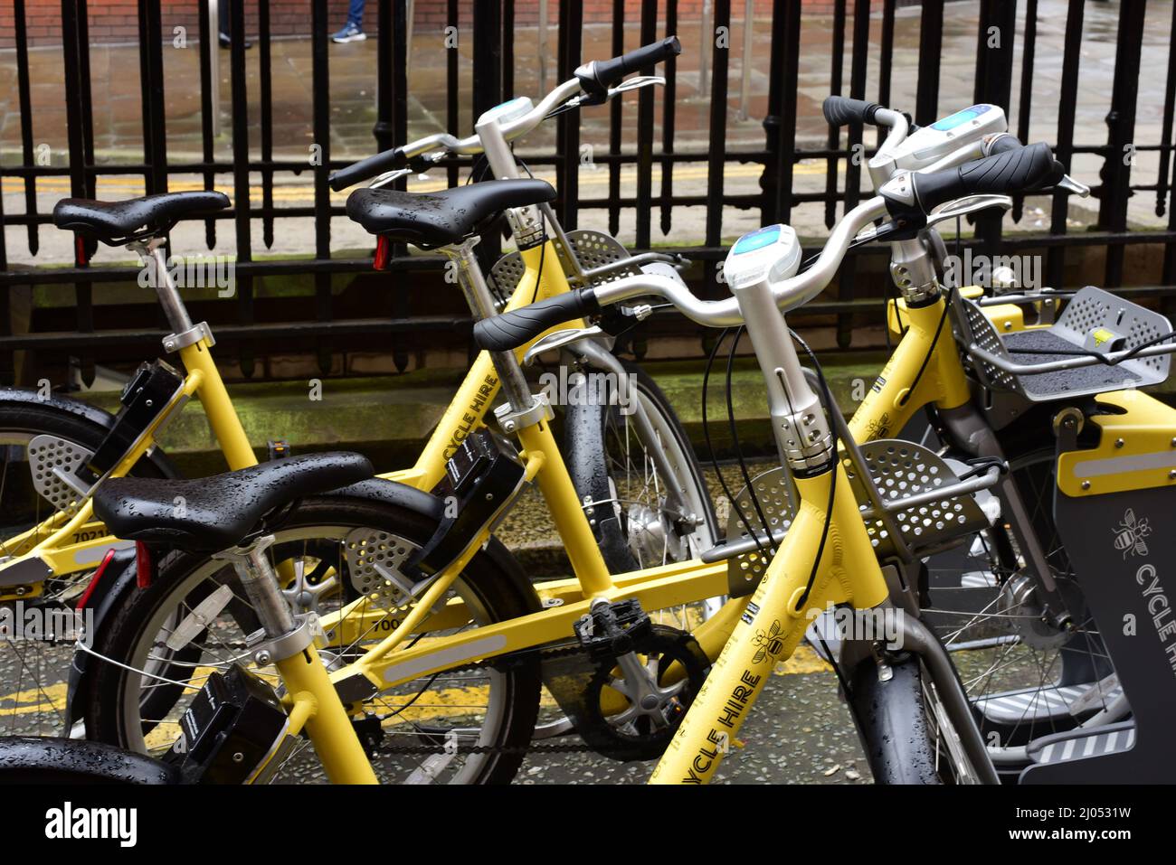 Bee Bikes, Manchester Stock Photo - Alamy