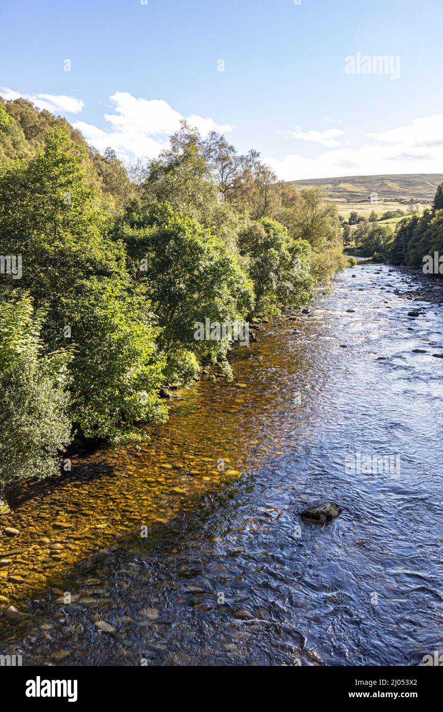 The River Avon at Bridge of Avon near Tomintoul, Moray, Scotland UK ...