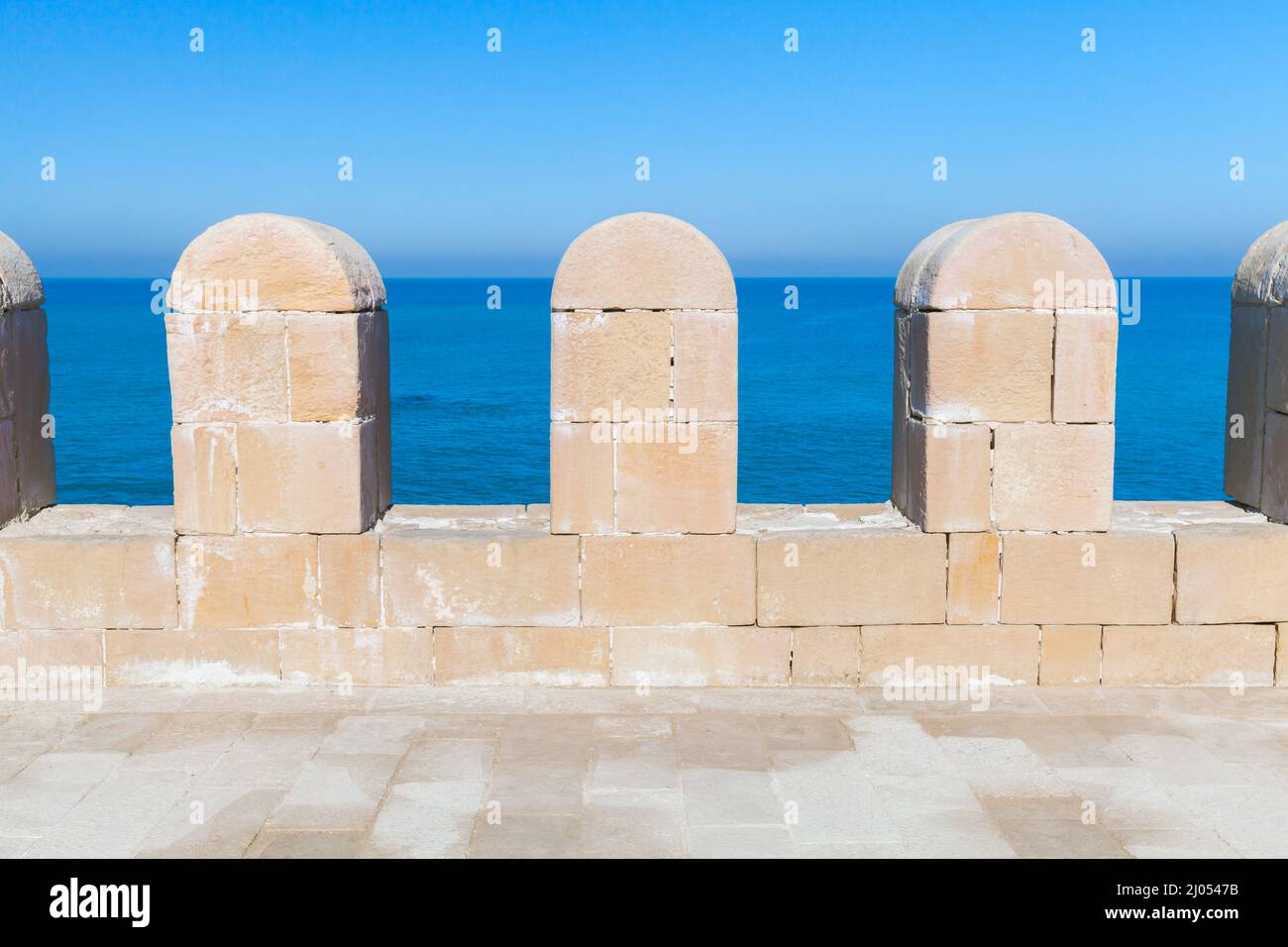 Alexandria, Egypt. Fortification wall of the Citadel of Qaitbay or the ...