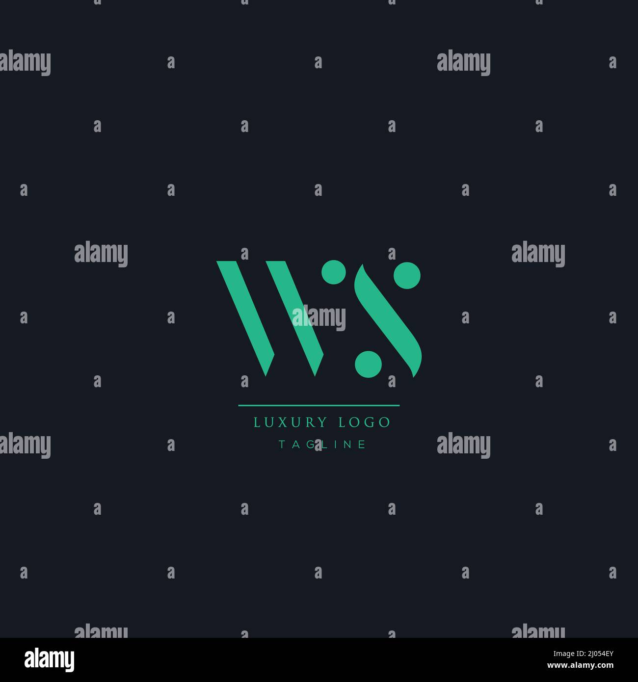 Luxury WS Initial Letter Business Logo Icon Design Stock Vector Image ...